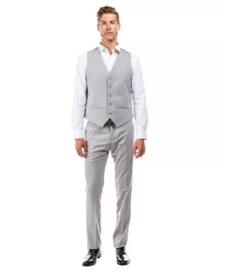 Zegarie Slim Fit Suit Separates Vest, Celestial Grey | Quinceañera Suits
